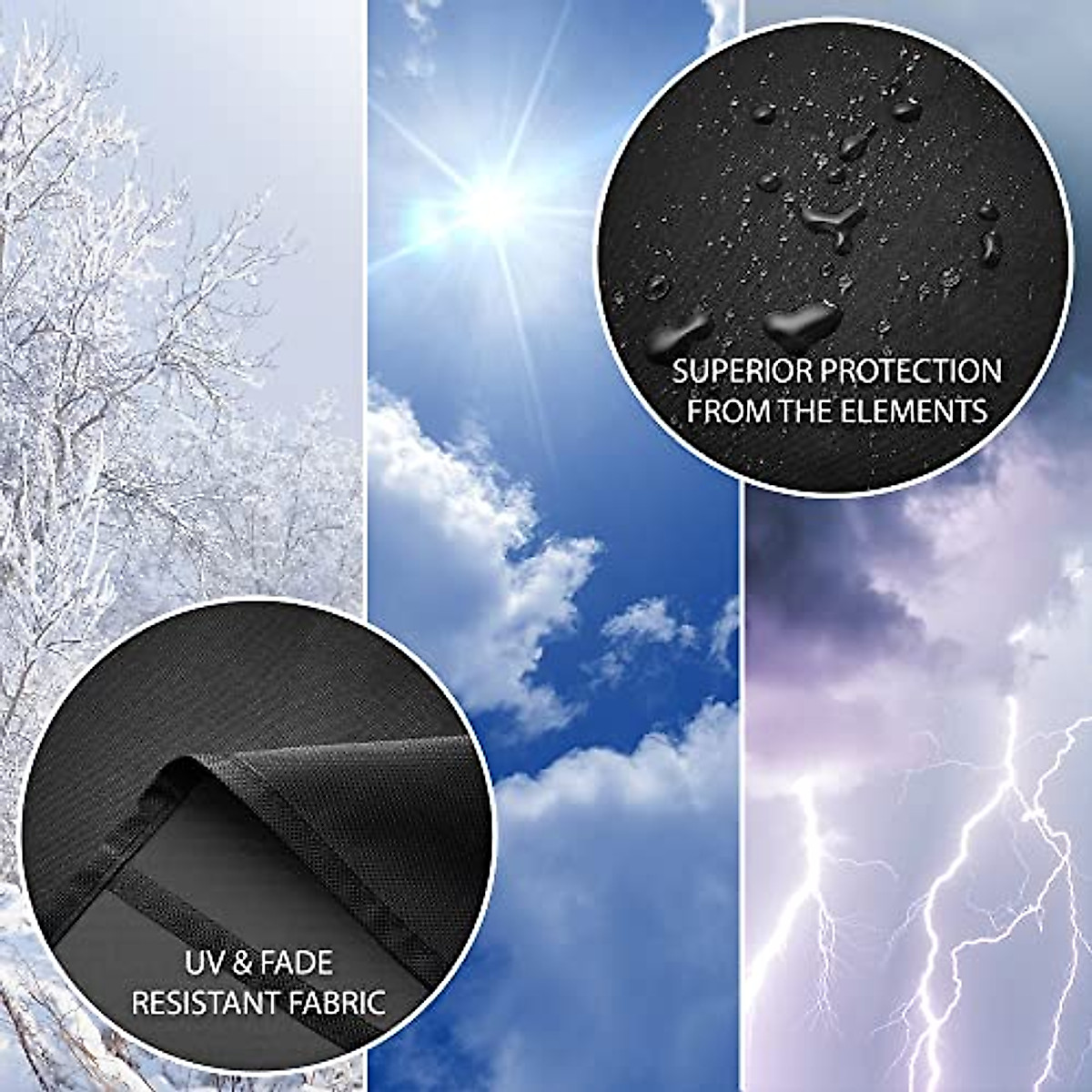 Pure Grill 30-inch Smoker BBQ Grill Cover for Electric Vertical Smokers - Universal Fit, Heavy-Duty, Waterproof, Fade Resistant Fabric (Cover - 19&quot; x 17&quot; x 30&quot;)