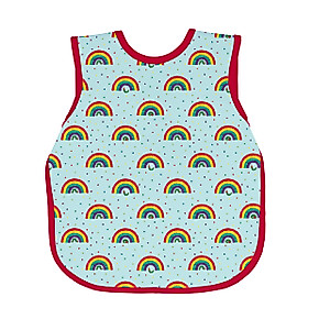 BapronBaby Eric Carle Rainbow Caterpillar Bapron - No Neck Tie Safer Bib for Baby & Toddler - Soft Waterproof Stain Resistant - Machine Washable - Sz Baby/Toddler 6m-3T