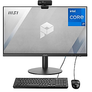 MSI 2022 24" FHD All-in-One Desktop -10th Intel i7-10700 w/UHD Graphics - 32GB DDR4-1TB SSD + 1TB HDD - WiFi 6 Bluetooth 5 RJ45 HDMI COM - Windows 11 Pro - Wired Keyboard Mouse w/RATZK 32GB USB