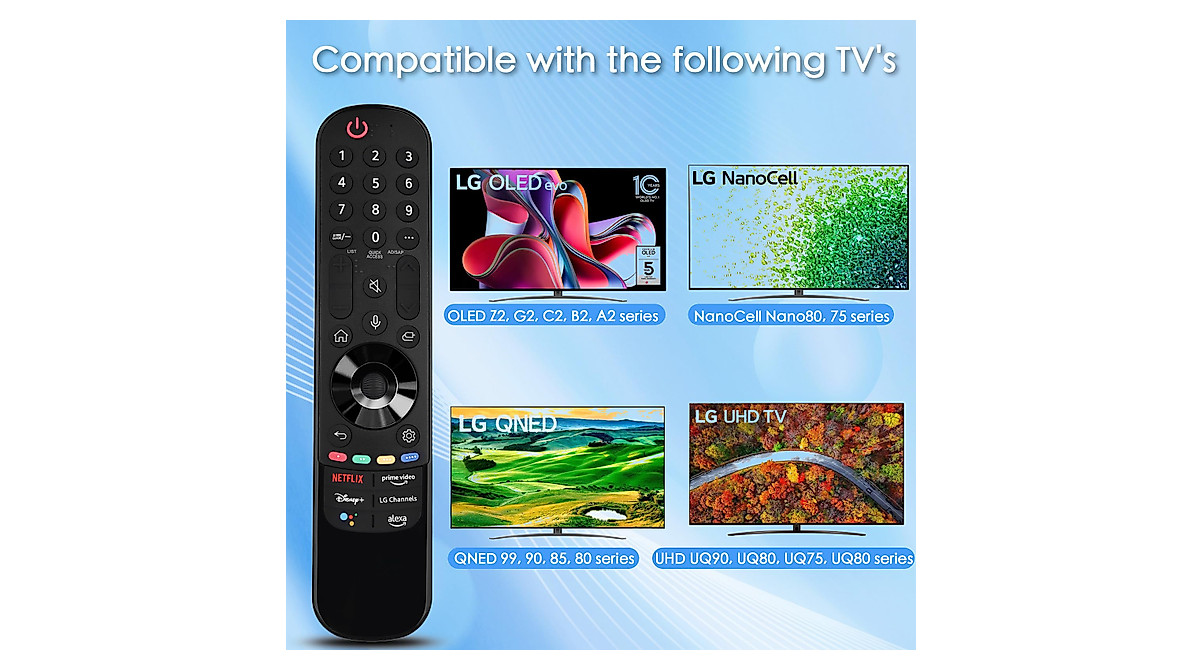 Replacement LG Remote Control for Smart TVs - Voice & Pointer