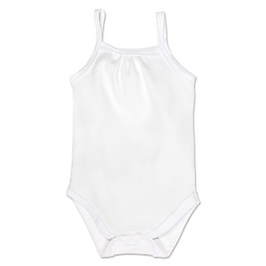 HonestBaby Cami Bodysuits One-piece 100% Organic Cotton for Baby Girls, Bright White, 18 Months