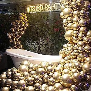 PartyWoo Metallic Gold Balloons, 25 pcs 12 Inch Gold Metallic Balloons, Gold Balloons for Balloon Garland or Balloon Arch as Party Decorations, Birthday Decorations, Baby Shower Decorations, Gold-G101