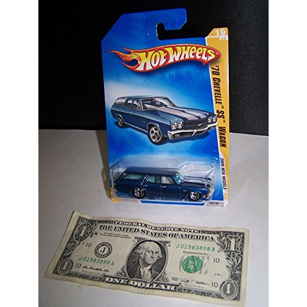 Hot Wheels Blue '70 Chevelle SS Wagon - #19 of 42 - New Models - 2009 ,#G14E6GE4R-GE 4-TEW6W201603