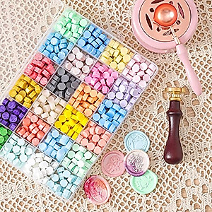 iteryou 1248 Pcs Wax Seal, Sealing Wax for Wax Stamp, Wax Stamp Seal for Wax Stamp, 48 Colors Wax Seal Beads