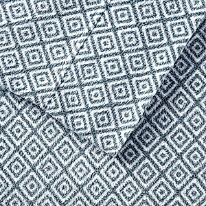 Sleep Philosophy True North Micro Fleece Bed Sheet Set, Warm, Sheets with 14" Deep Pocket, for Cold Season Cozy Sheet-Set, Matching Pillow Case, Queen, Blue Diamond, 4 Piece