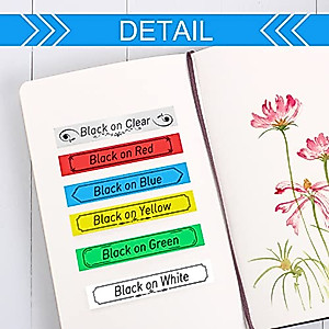 6-Pack Anycolor Compatible with M-K231 Brother P Touch M Tape M-231 MK131 MK431 MK531 MK631 MK731 Label Tape 12mm 0.47 Inch, Work for Brother PT-M95 PT-70BM PT-90 PT-65 PT-45 Label Maker Refills