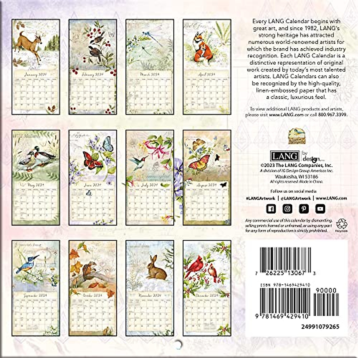 LANG Field Guide 2024 Mini Wall Calendar (24991079265)