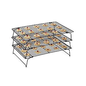 Wilton Excelle Elite 3-Tier Cooling Rack for Cookies, Cake and More, Black