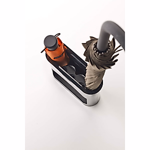 Yamazaki Home Oval Umbrella Stand - Holder for Umbrellas & Walking Canes ABS Plastic One Size Black