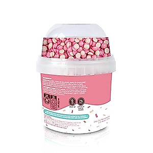 Nad's Hair Removal Waxing Dots - Strawberries & Cream Hard Wax Beads - Wax Kit Hair Removal For Women - Microwaveable No-Strip Formula