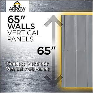 Arrow Classic Metal Shed, 12 x 12, Flute Grey