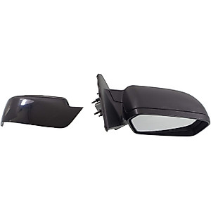 Kool Vue Left & Right Power Heated Door Mirrors Compatible With Ford Fusion 2006-2012 With Puddle Lamp with 2 Caps Pair