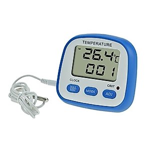 CAZSTYK LCD Electronic Digital Temperature Meter Indoor Outdoor Alarm Clock