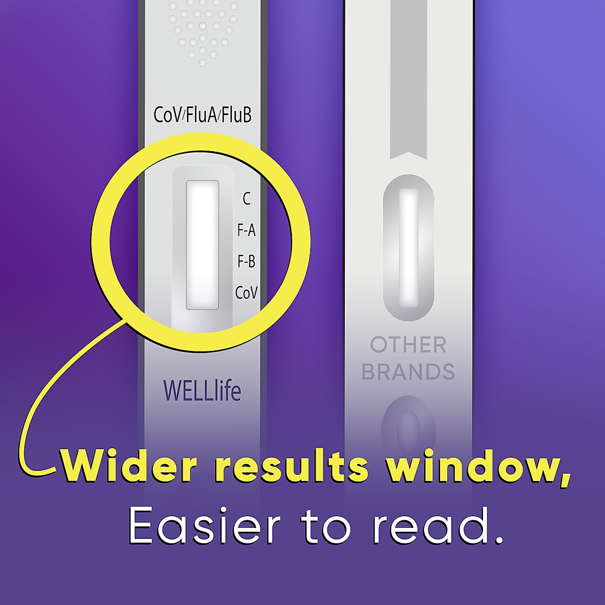WELLlife COVID-19 & Flu A/B Home Test Kit, Easy-to-Use OTC Covid & Flu Test, Fast 10-Min Results with Non-Invasive Nasal Swab, 2 Tests, FDA EUA Authorized for Fast, Accurate Home Use
