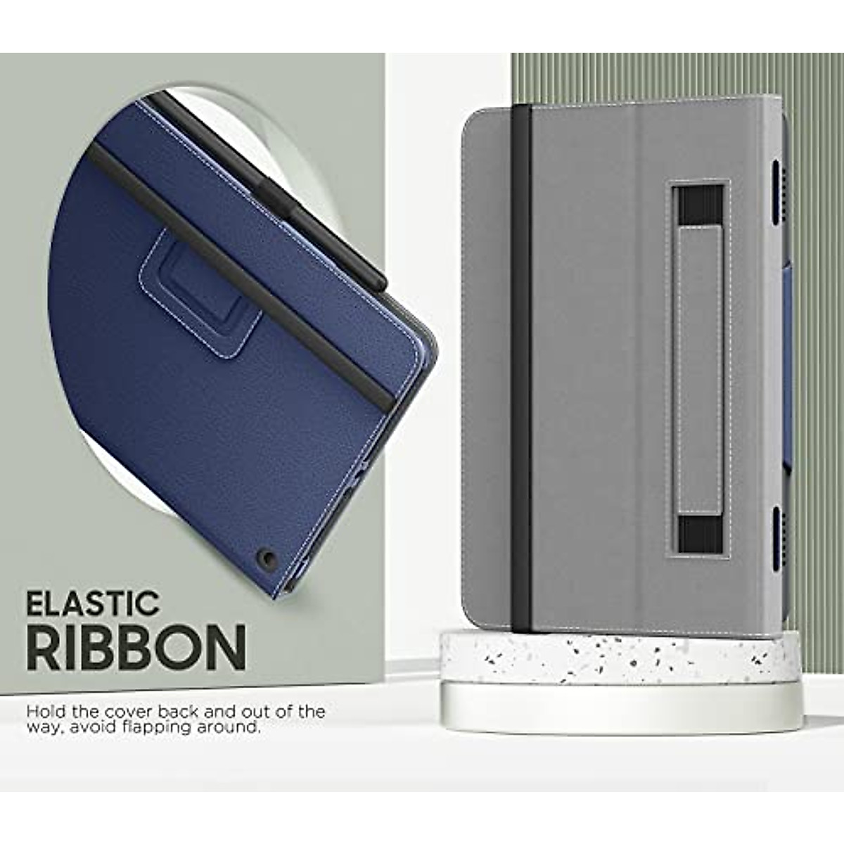 MoKo Case Fits All-New Amazon Kindle Fire HD 8 & 8 Plus Tablet (12th Generation/10th Generation, 2024/2022/2020 Release) 8",Slim Folding Stand Cover with Auto Wake/Sleep, Indigo