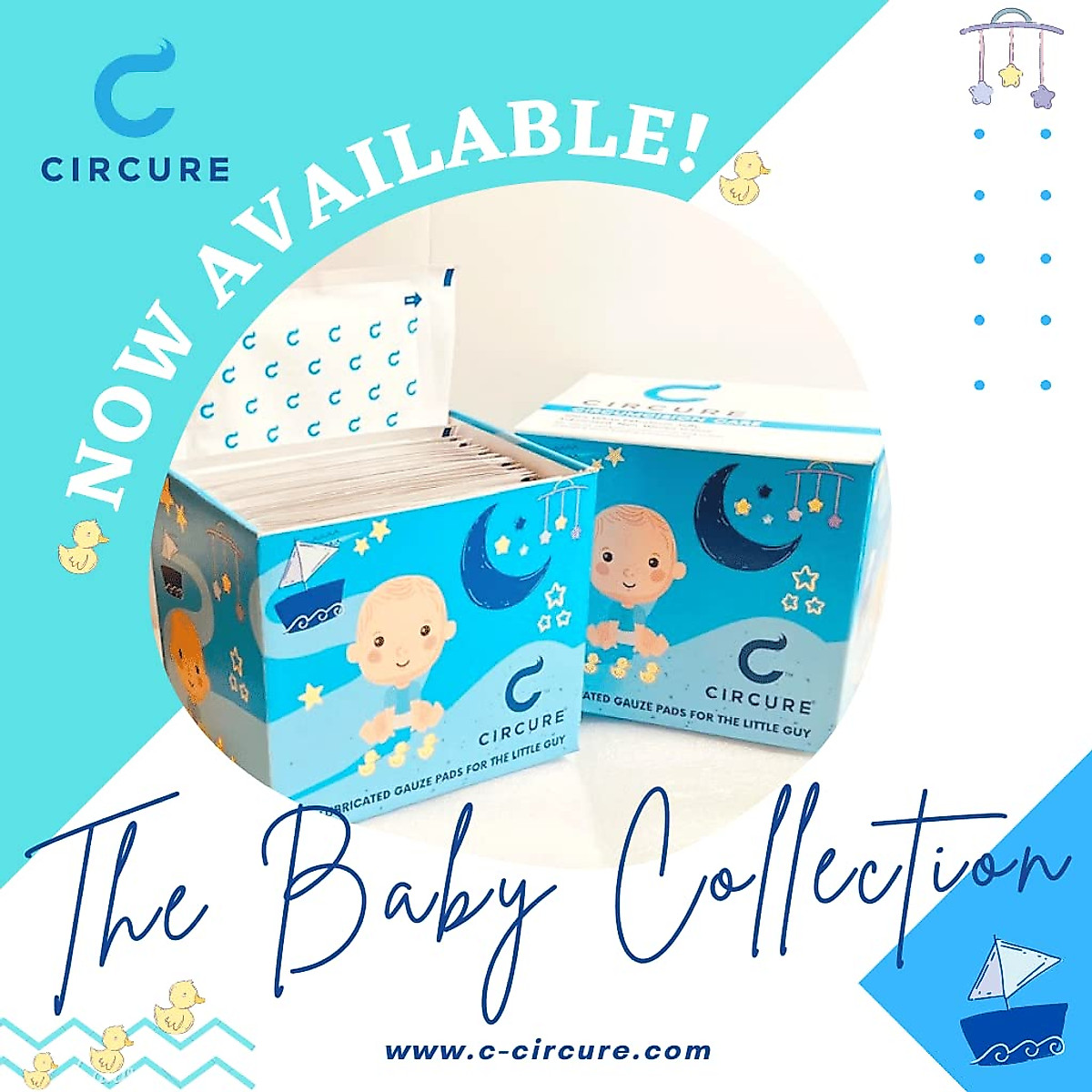 Circure Circumcision Bandage Lubricated with White Petroleum Jelly for Newborns, Wounds, Diaper Rash, for Baby boy, Wound Care