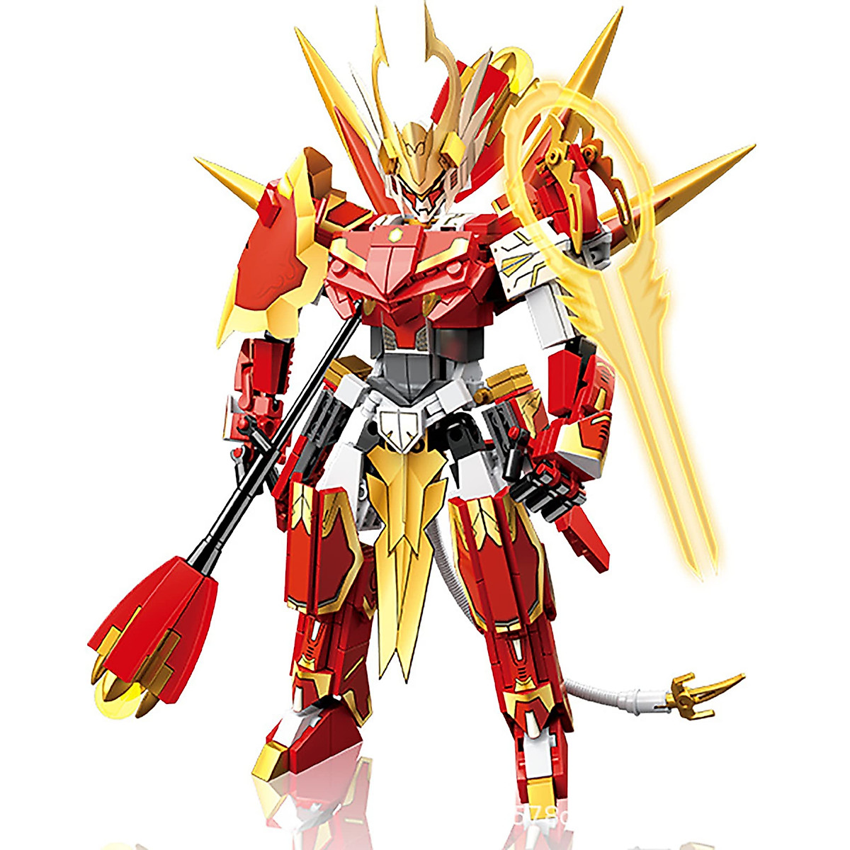 Xering 2023 Model Bionic Mecha Warrior Bionic Mask Warrior Bionic Character Puzzle Assembly Brick Compatible Toy Building Kit (No Color Box) (4)