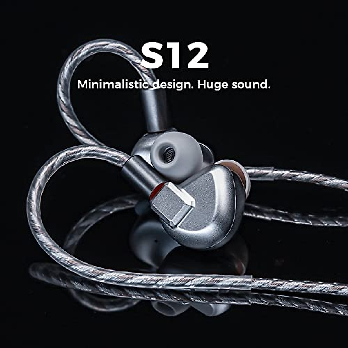 LETSHUOER S12 in Ear Monitor, 14.8mm Planar Magnetic Driver HiFi IEM in Ear Earphones (Frosted Silver, 3.5mm)