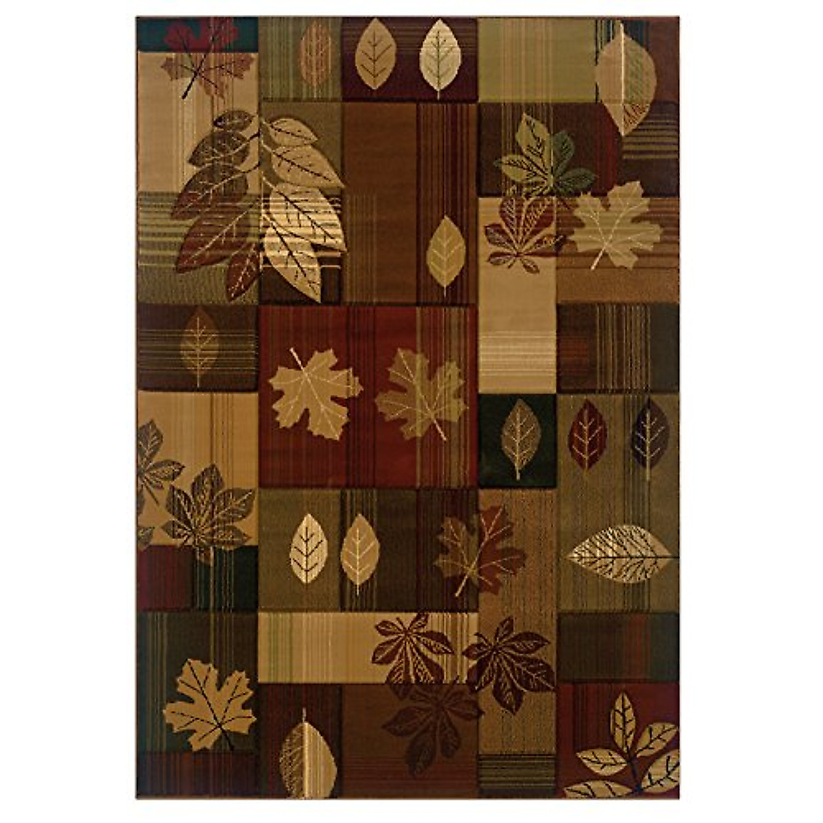 United Weavers of America Contours Cem Autumn Bliss Area Rug - 2ft. 7in. x 7ft. 6in., Multicolor, Jute Backing Rug with Natural Geometric Pattern
