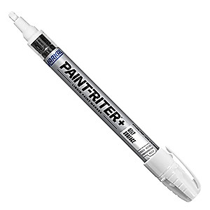 Markal 96960- Paint-Riter+ Oily Surface Liquid Paint Marker with 1/8in Bullet Tip, For Superior Marking Performance on Oily and Greasy Surfaces, White Color (Pack of 12), Made in USA