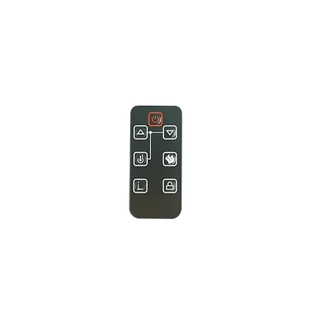 Hotsmtbang Replacement Remote Control for FEBO 14IN-28-078 ZHS-32-D ZHS-23-B 15IN-23-094 384-16A-20-21 LED 3D Flame Electric Infrared Fireplace Space Heater