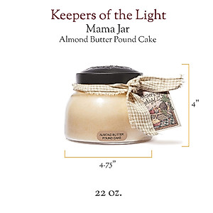 A Cheerful Giver - Almond Butter Pound Cake Mama Scented Glass Jar Candle (22oz) with Lid & True to Life Fragrance Made in USA