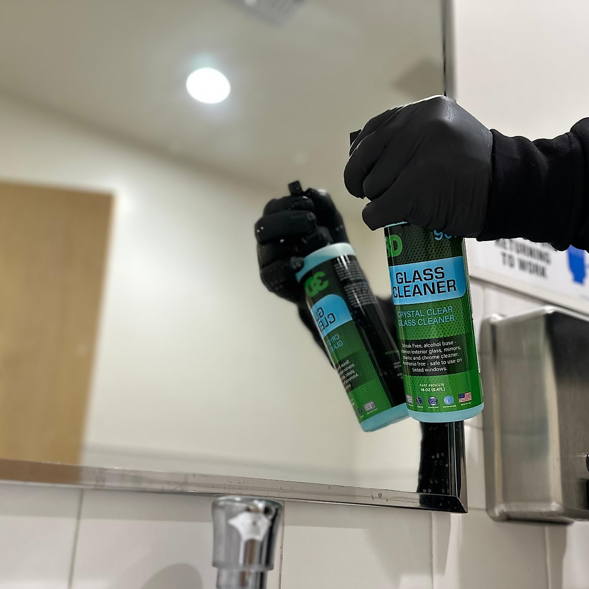 3D Glass Cleaner - Ready to Use, Tint Safe, Streak Free Glass Cleaner - 16oz.