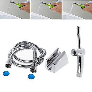 7 Holes Shower Head Hand Held Bidet Sprayer for Toilet, Bidet Attachment with Precision Pressure Control Jet Spray - Ergonomic Handheld Bidet for Toilet - Bidet Sprayer, Hook up and Hose Set