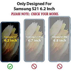 AYMECL for Galaxy S21 Case, S21 Case with Self Healing Flexible TPU Screen Protector [2 Pack], Military Grade Double Shockproof with Kickstand Protective Case for Samsung Galaxy S21 5G-Purple