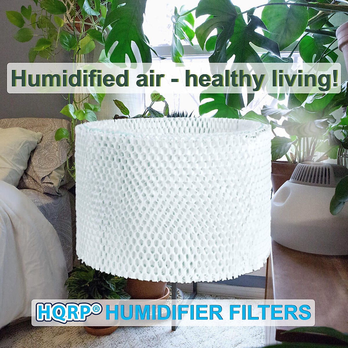 HQRP 2-Pack Wick Filter сompatible with Sunbeam SF221 SWF75 SF222PDQ SF221PDQ-UM fits SCM3501 SCM3502 SCM3609 SCM3657 SCM3656 SCM3755 SCM3609P SCM3755C Humidifier