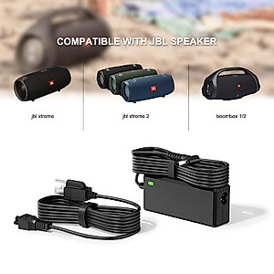 Replacment for JBL Xtreme 2 Charger Compatible with JBL Boombox, Xtreme, Extreme Portable Wireless Bluetooth Waterproof Speaker 8.8FT 19V Replacment for JBL Speaker Power Cord