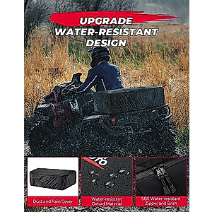 KEMIMOTO ATV Bag, 74L Large ATV Cargo Bag With Cooler Bag, Waterproof 4 Wheeler Storage Rear Rack Seat Bag Universal Compatible With Polaris Sportman Fourtrax Can Am Kawasaki Yamaha Artic Cat