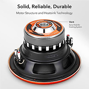 Cadence 12 Inch Car Subwoofer, High Performance 900 Watts Dual 4 Ohm 2 Inch Black Aluminium 4 Layer Voice Coil, Ultra Drive Series Car Audio Woofer UD12D4, Single