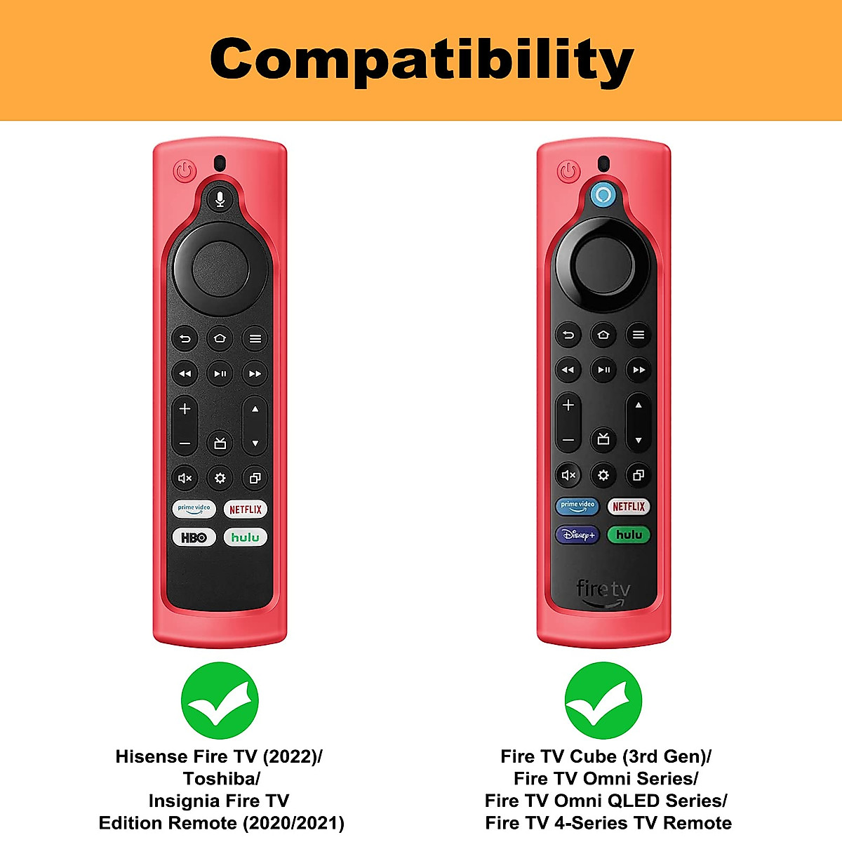 Fintie Silicone Case for Fire TV Stick 4K Max (2nd Gen)/Toshiba/Insignia/Pioneer/Fire TV 2-Series/4-Series/Omni Series TV Remote - Anti Slip Shockproof Cover for Alexa Voice Remote Enhanced, Red