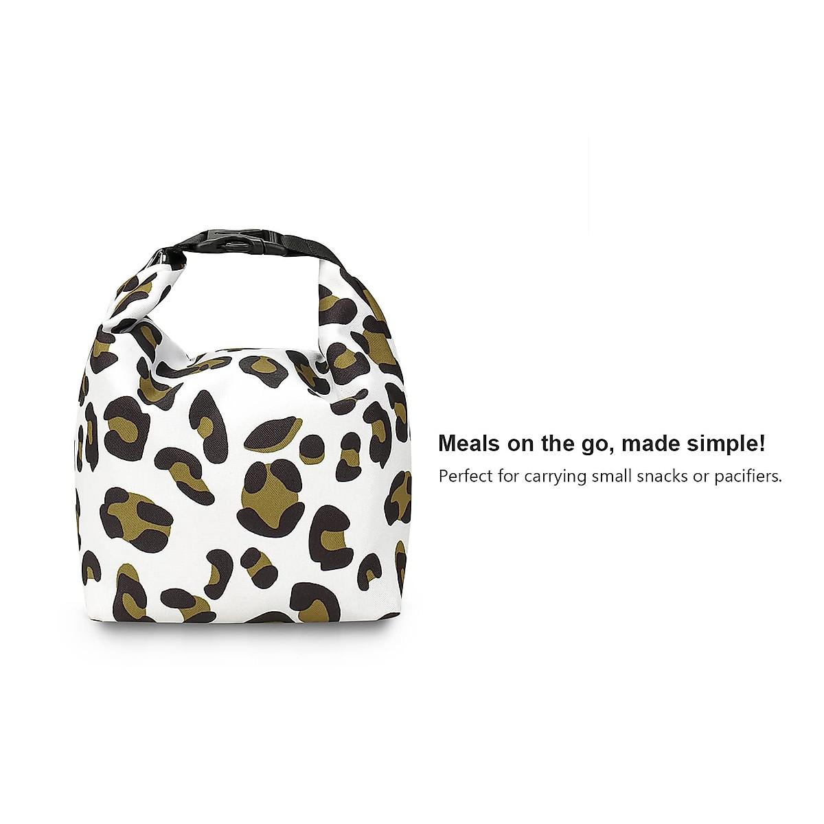 MOV COMPRA Movcompra Women Leopard Insulated Lunch Box +Insulated Snack Bag- Women Girls Reusable Sandwich