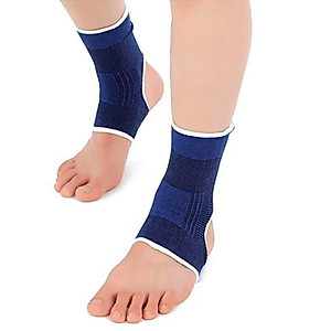 Ankle Brace Compression Support Sleeve for Running,Athletics, Injury Recovery, Joint Pain, and More(1 pair) by Evermacro