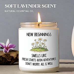 New Beginnings Gifts for Women, Scented Candle Present for Coworker Leaving, Graduation, Farewell, Goodbye, Good Luck, Moving Away, Divorce, New Job, Break Up