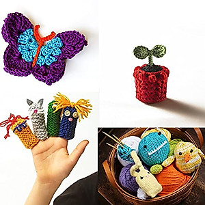 Inscraft 48 PCS Crochet Yarn Kit, 1400 Yards 40 Colors Acrylic Yarn Skeins, 2 Crochet Hooks, 2 Weaving Needles, 4 Stitch Markers, 1 Bag, Yarn for Crocheting & Knitting, Gift for Beginners and Adults