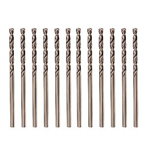 uxcell 2.3mm Drill Bits High Speed Steel Straight Shank 52mm Length Twist Drill Bit Fully Ground Titanium Coated 12 Pcs