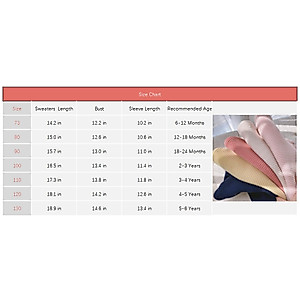 CIYCUIT Toddler Baby Girl Boy Sweater Fall Winter Warm Long Sleeve Knit Chunky Oversized Sweater Cream 6-12 Months