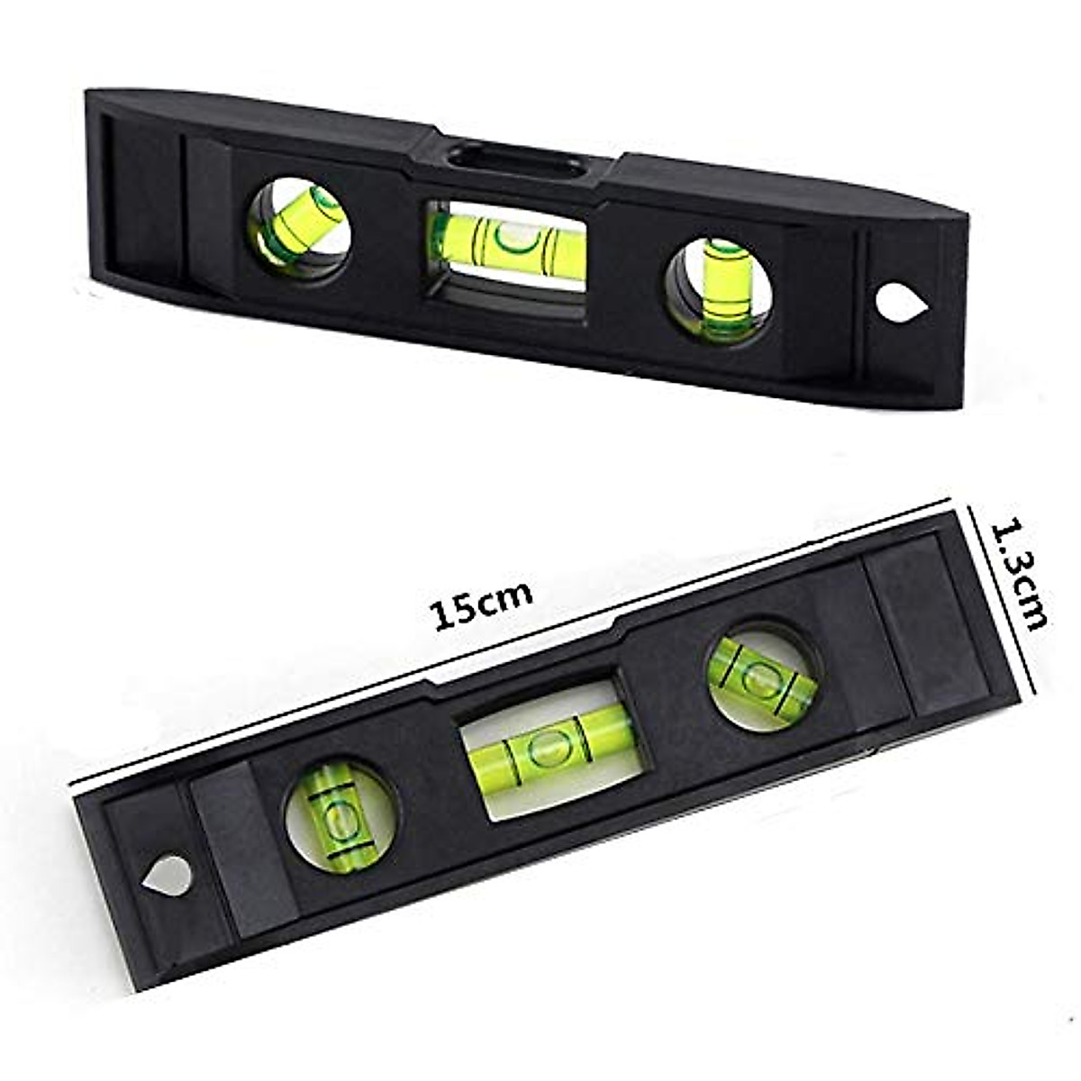 2pcs 6 inch Torpedo Level Magnetic Box Level with 180 90 45 Degree Bubble Level
