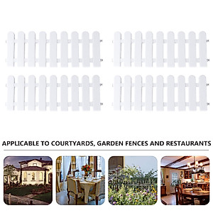 5pcs Christmas Tree Fence White Garden Fence Patio 7.8×19.6inches Yard Fencing Border Flower Plants Tree Guard Lawn Gate Xmas Tree Wedding Party Decoration