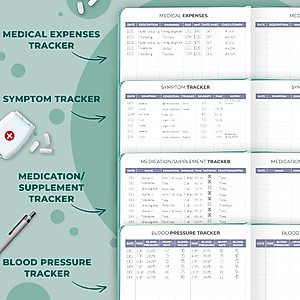 Clever Fox Compact A5 Medical Planner 12-Month – Medical Notebook, Health Diary, Wellness Journal & Logbook to Track Health – Self-Care Medical Journal – 12 Months, Undated (Light Turquoise)