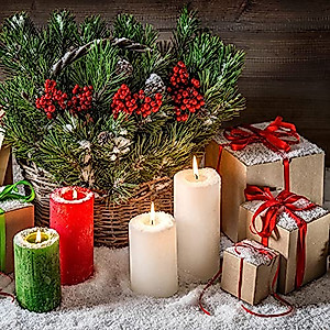 12 Pack 2x3 Inch Pillar Candles, Unscented Column Candles for Home Restaurants Spa Church Weddings, Smokeless Dripless and Clean Burning Emergency Candle - White