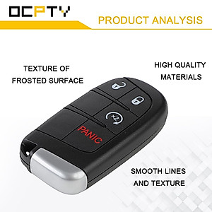 OCPTY Replacement 1Pcs Remotes Key Fob for Dodge Journey for Dodge Durango 2011-2018 M3N40821302