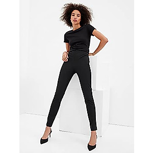 GAP Womens Skinny Ankle Zip Legging Black 1 10