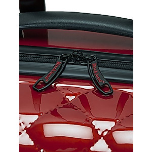 Rockland Quilt Hardside Expandable Spinner Wheel Luggage, Red, 3-Piece Set (20/24/28)