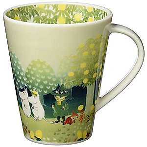 山加商店 Yamaka Shoten MM3201-35 Moomin Luonto Mug, Large, 16.9 fl oz (500 ml), Hill, Green, Moomin Goods, Scandinavian, Gift, Large, Tableware, Made in Japan