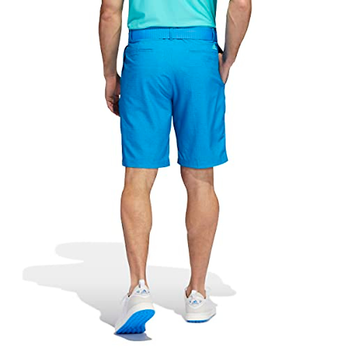adidas Men's Abstract Print Golf Shorts, Blue Rush/Semi Mint Rush, 34
