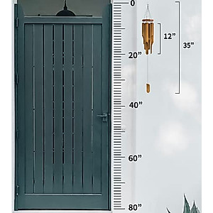 Nalulu Classic Bamboo Wind Chimes - Outdoor Wood Wooden Windchimes, Small Medium Large, Handcrafted with Calming Deep Tones, Ideal Home Decor or Gift for Any Occasion (Small)